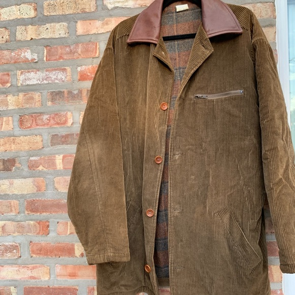 Vintage | Jackets & Coats | Vintage Corduroy Mens Coat Jacket Brown ...